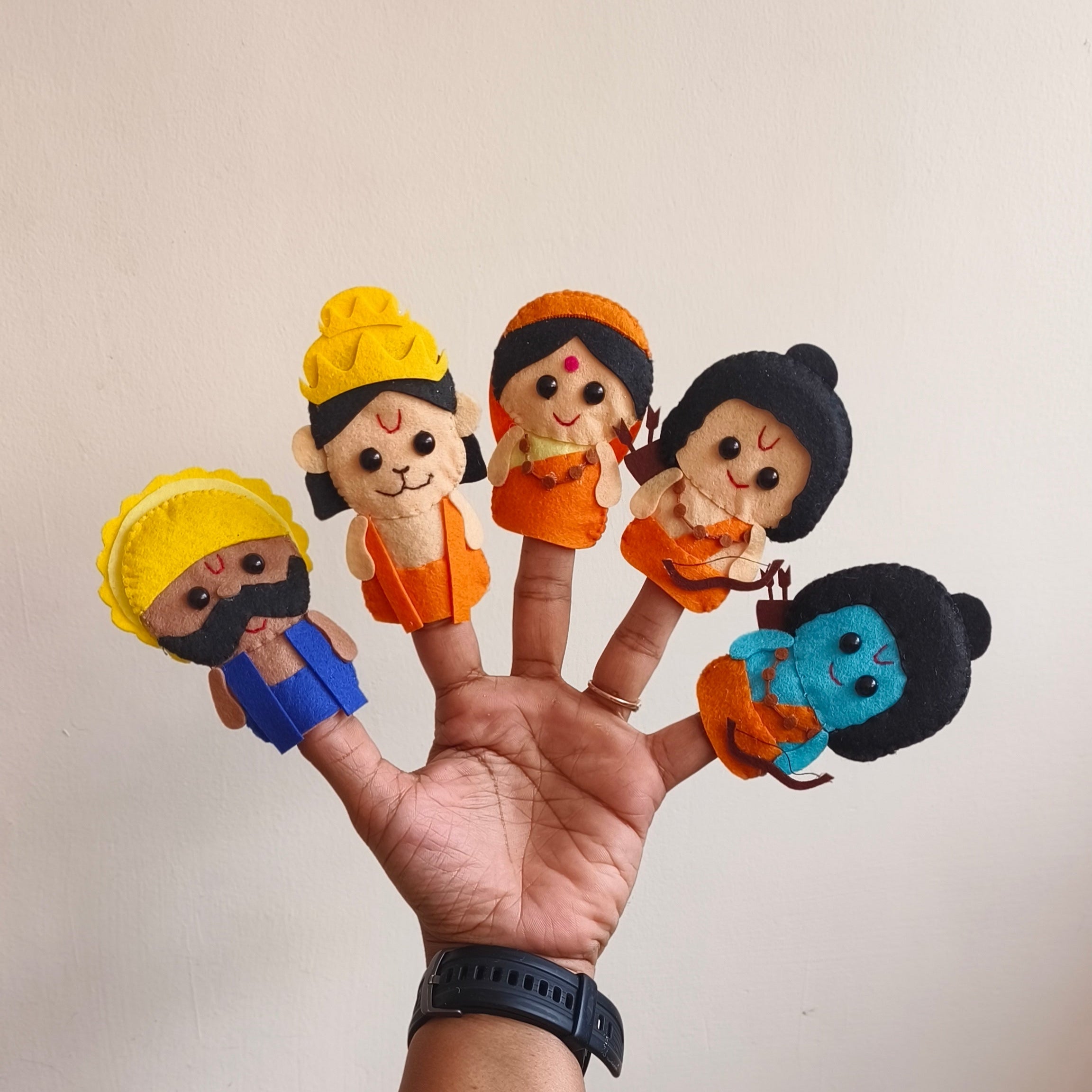 Ramayana Finger Puppets | Handmade Mythological Puppet Set ...